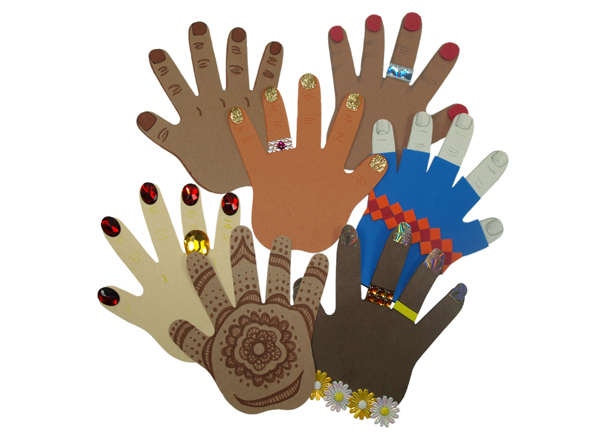 Multicultural Hands Cut-outs